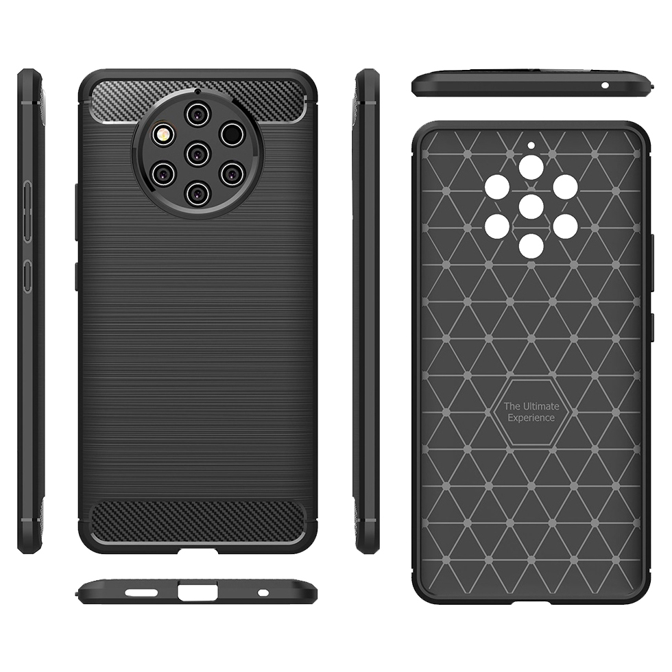 Flexi Slim Carbon Fibre Case for Nokia 9 PureView (Black)